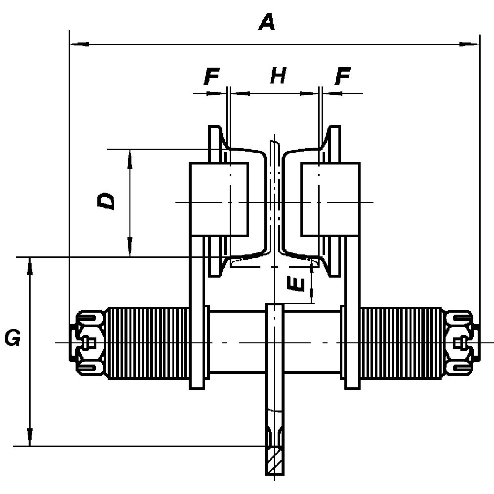 1/2-Ton SBT Series Heavy-Duty Manual Trolley | 120251 | Beam Clamps and ...
