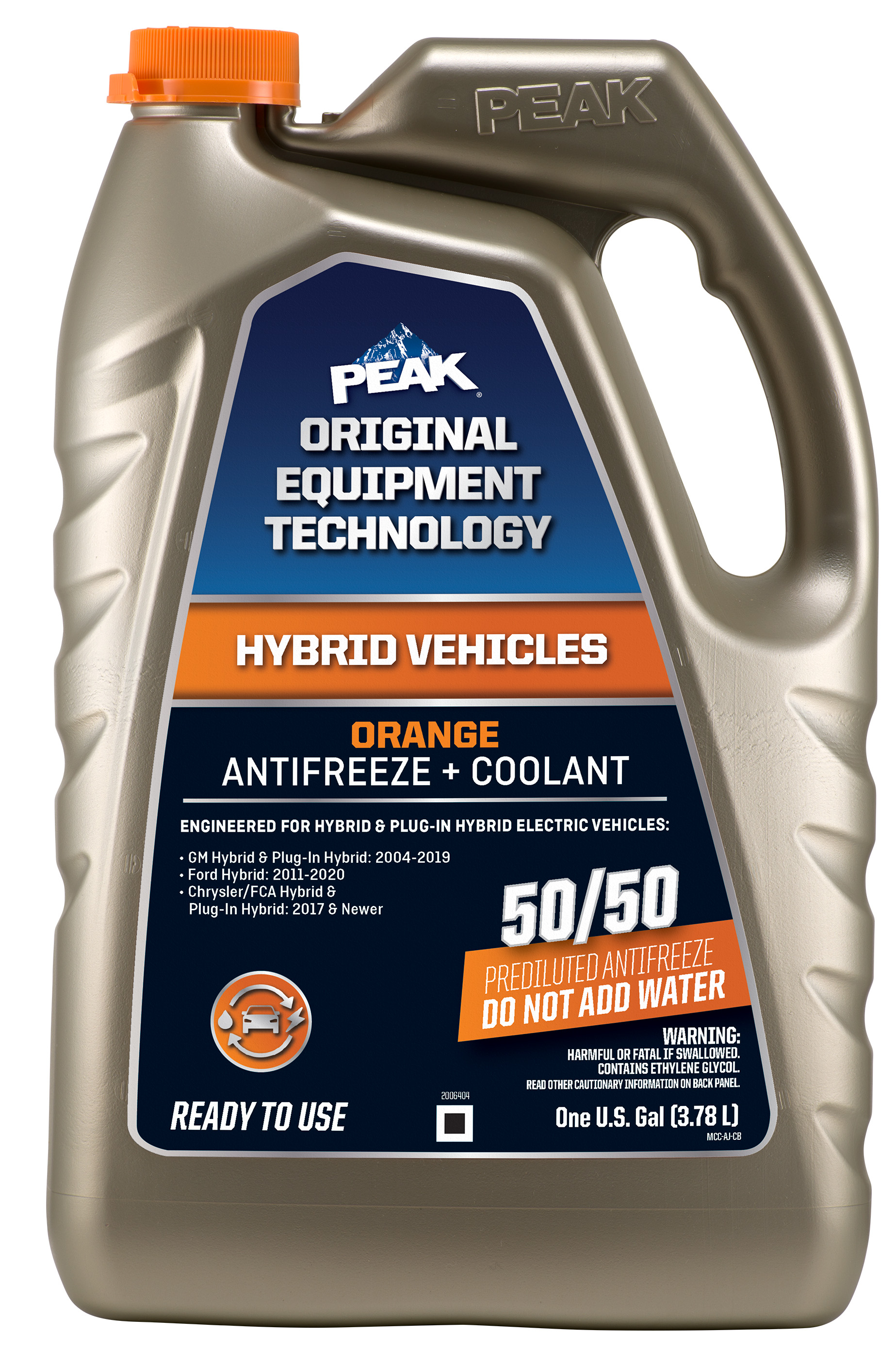 PEAK® ORIGINAL EQUIPMENT TECHNOLOGY™ 50/50 PREDILUTED ANTIFREEZE ...
